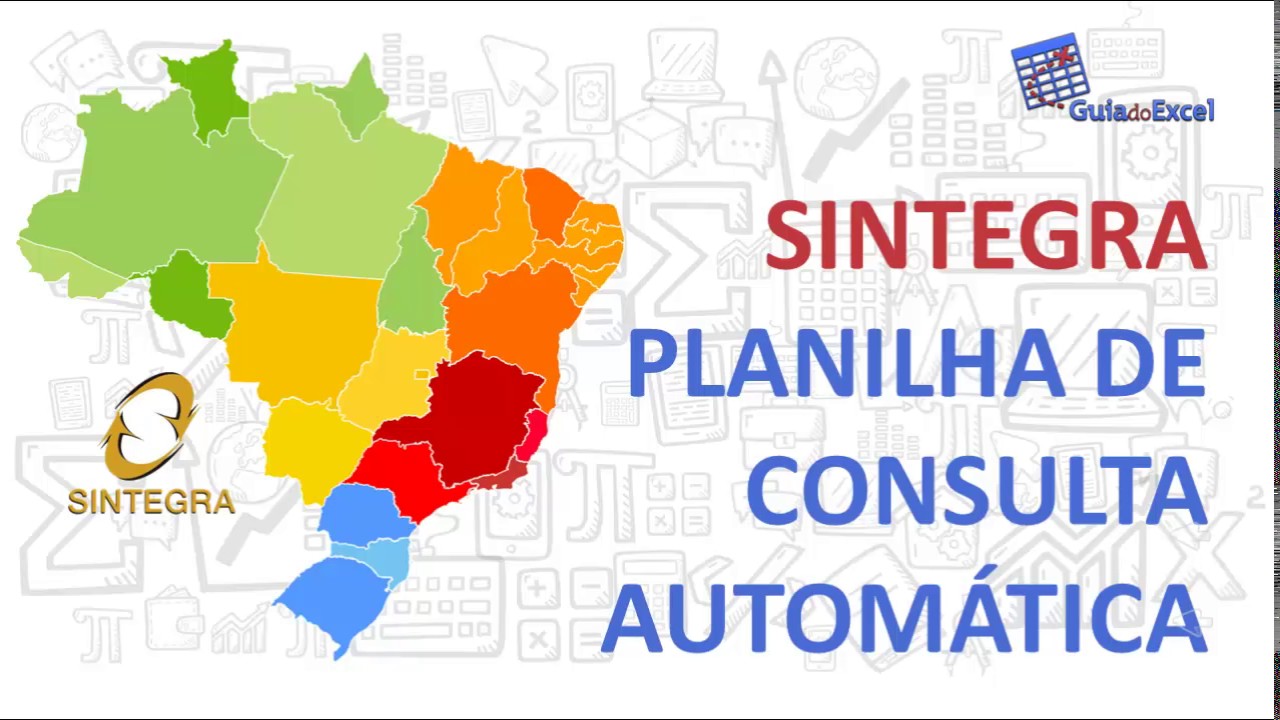 Planilha de consulta SINTEGRA - Inscrição Estadual - YouTube