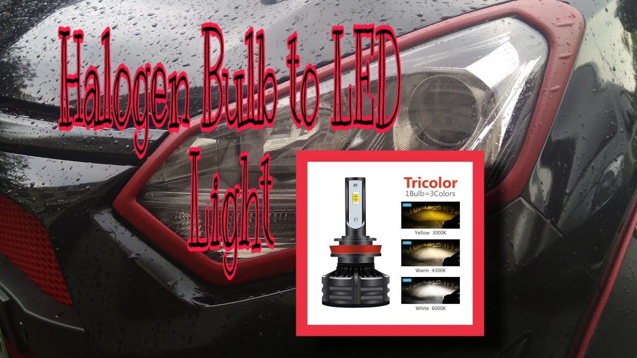 Car Vlog 20 - How to replace stock halogen bulb to LED - YouTube