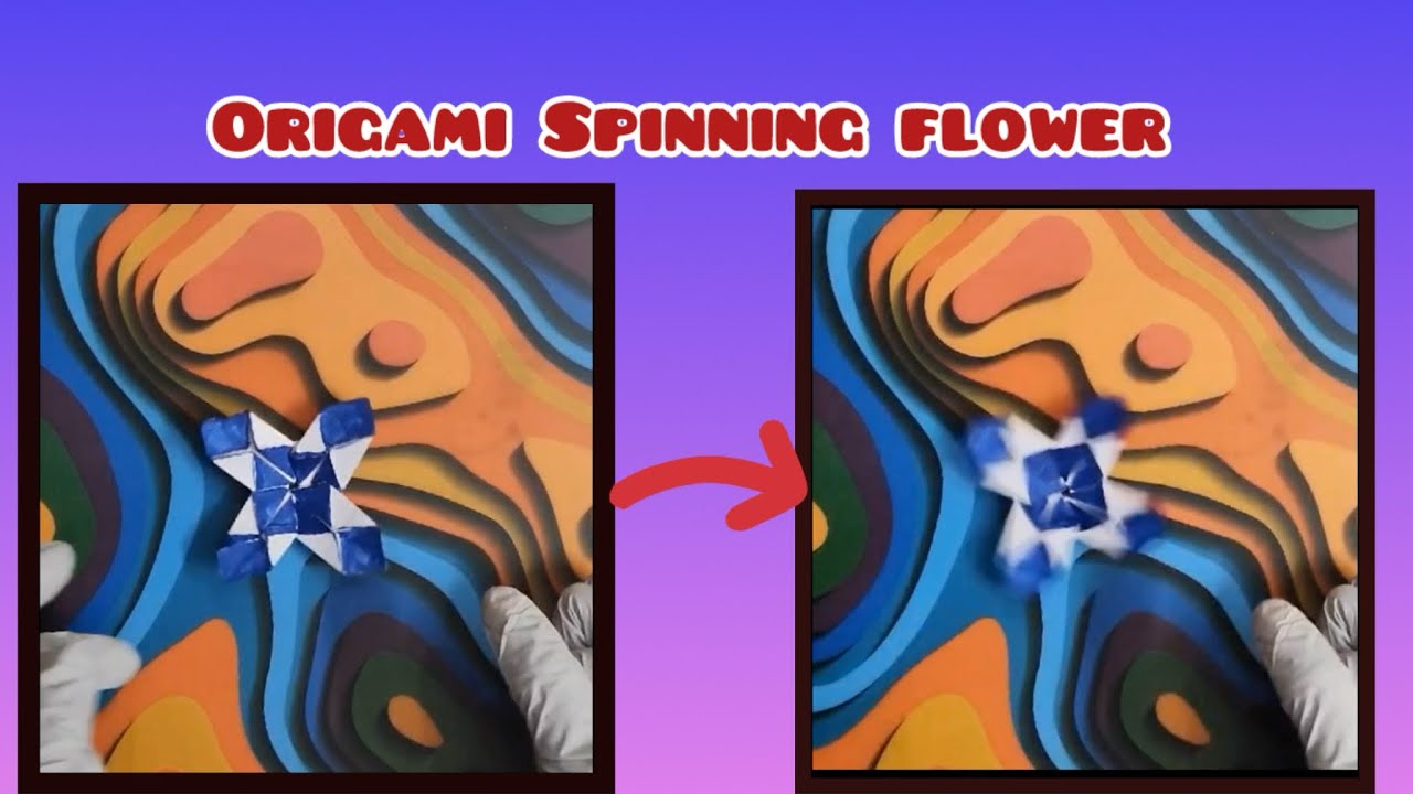 Origami paper toy | spinning flower🤩 | paper craft | Day 2/15 tutorial ...