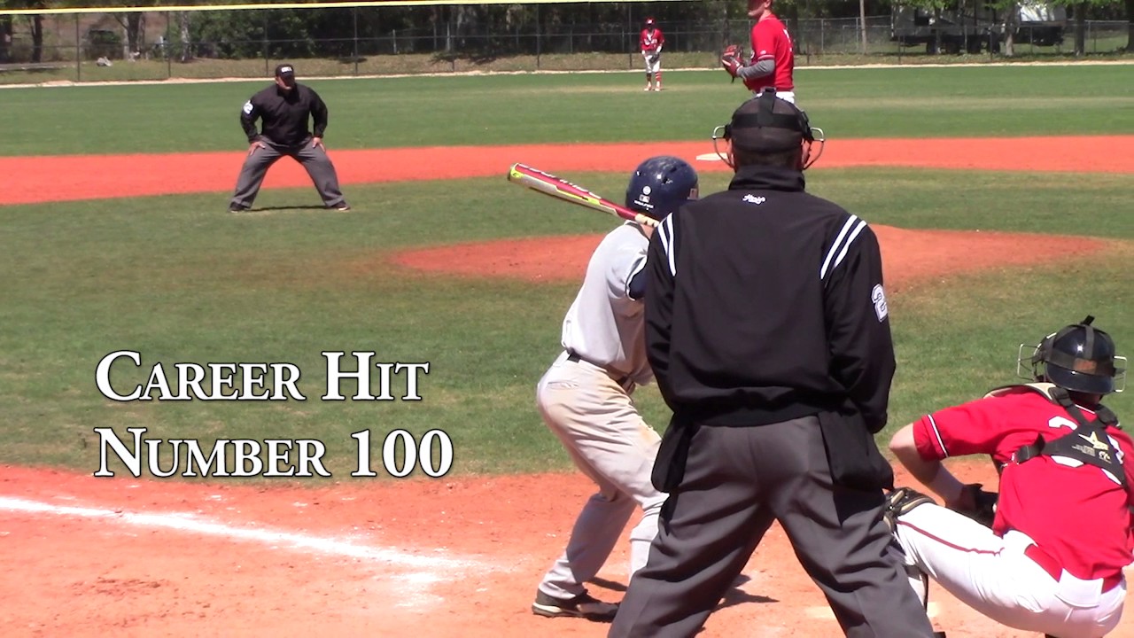TCNJ Baseball: 100th hit for Ben Varone - YouTube