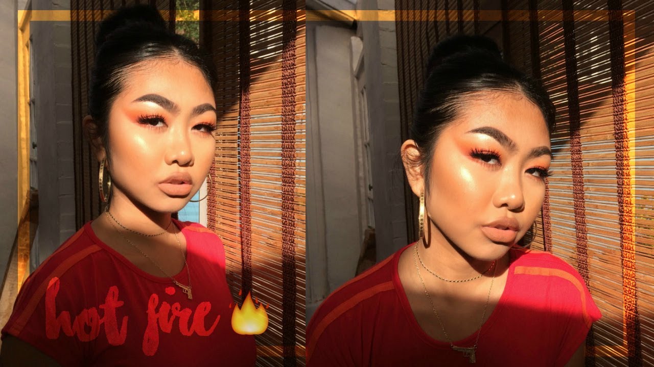 LIT AF | HOT FIRE INSPIRED MAKEUP LOOK - USING MORPHE 35O PALETTE - YouTube