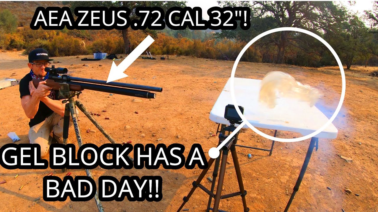 1082 GRAIN SLUG TESTED IN AEA ZEUS .72 CAL PCP! MOST POWERFUL "PELLET ...
