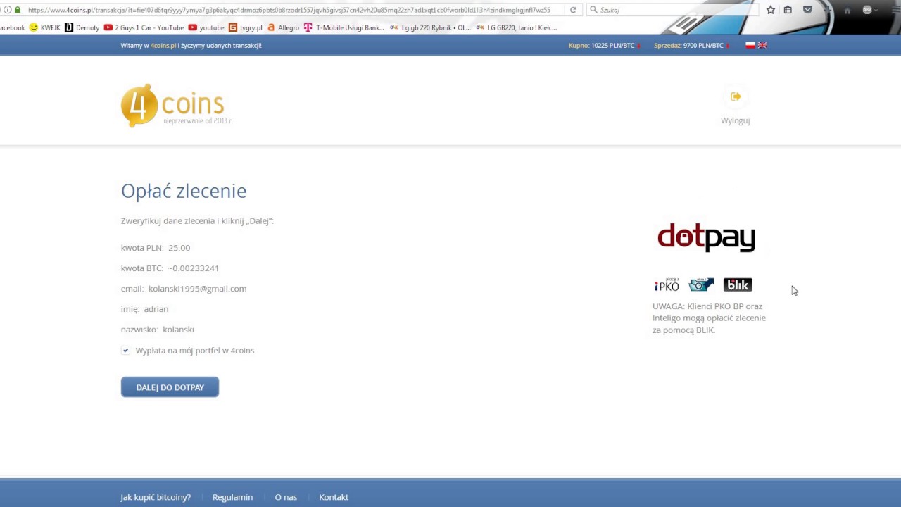 Portfel bitcoin - 4coins - YouTube