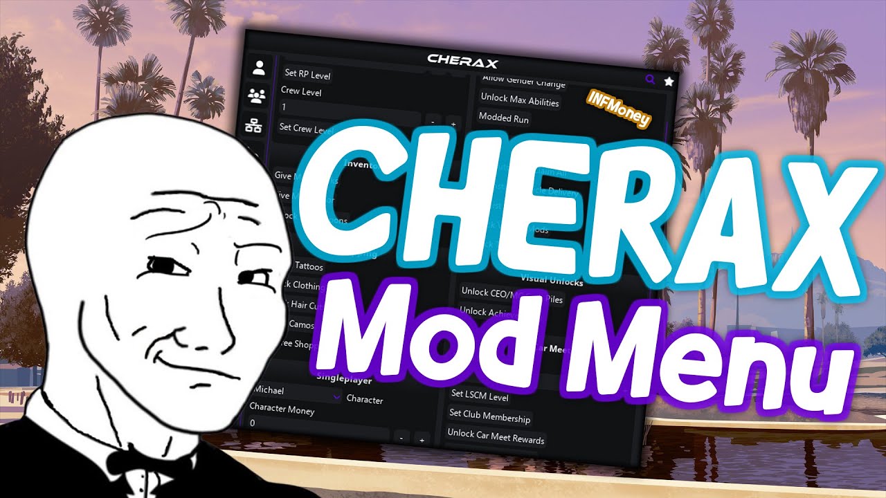 Cherax - GTA 5 ONLINE PAID MOD MENU | BEST CRASHES/PROTECTIONS/LUA SCRIPTS/FREE SHOPPING+ ...