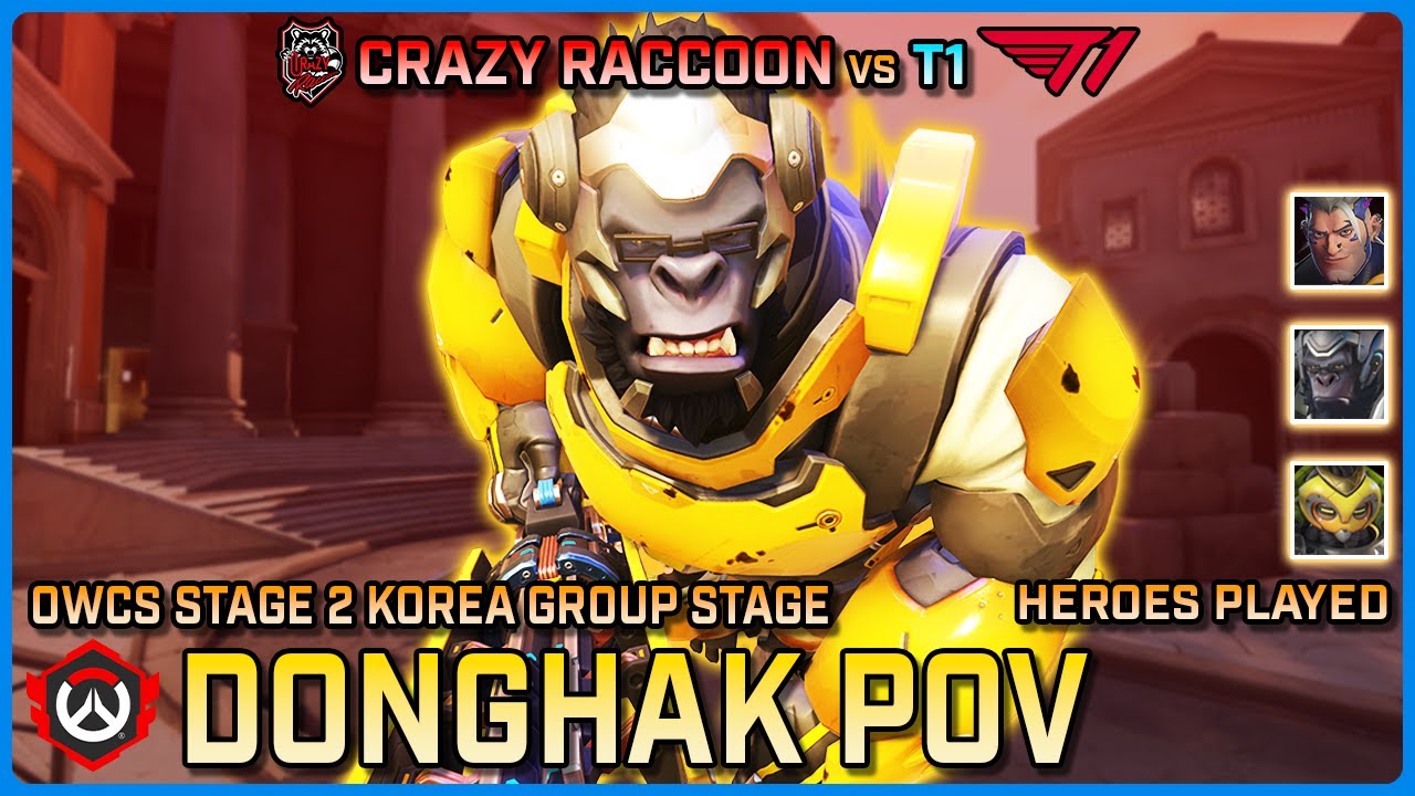 [ Donghak ] Crazy Raccoon vs T1 | Round Robin | OWCS Korea Stage 2 - YouTube