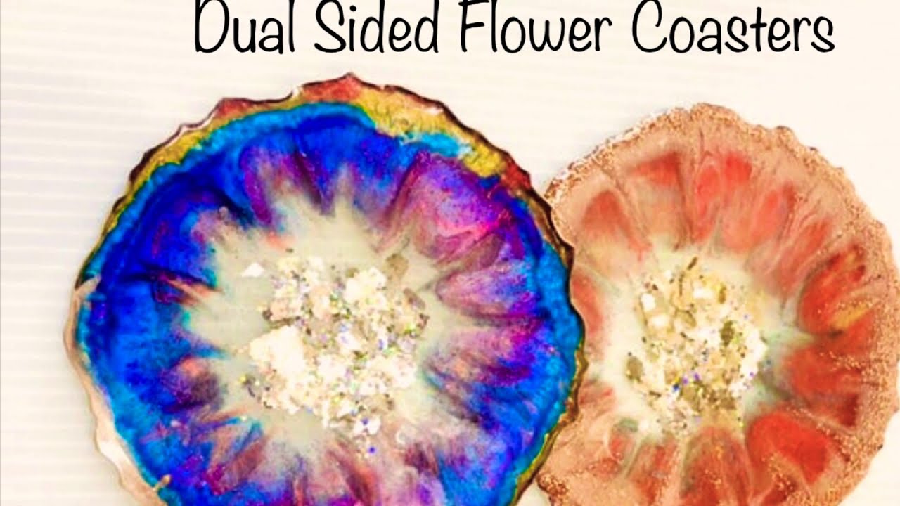 Resin Dual Sided flower Coaster Tutorial - YouTube