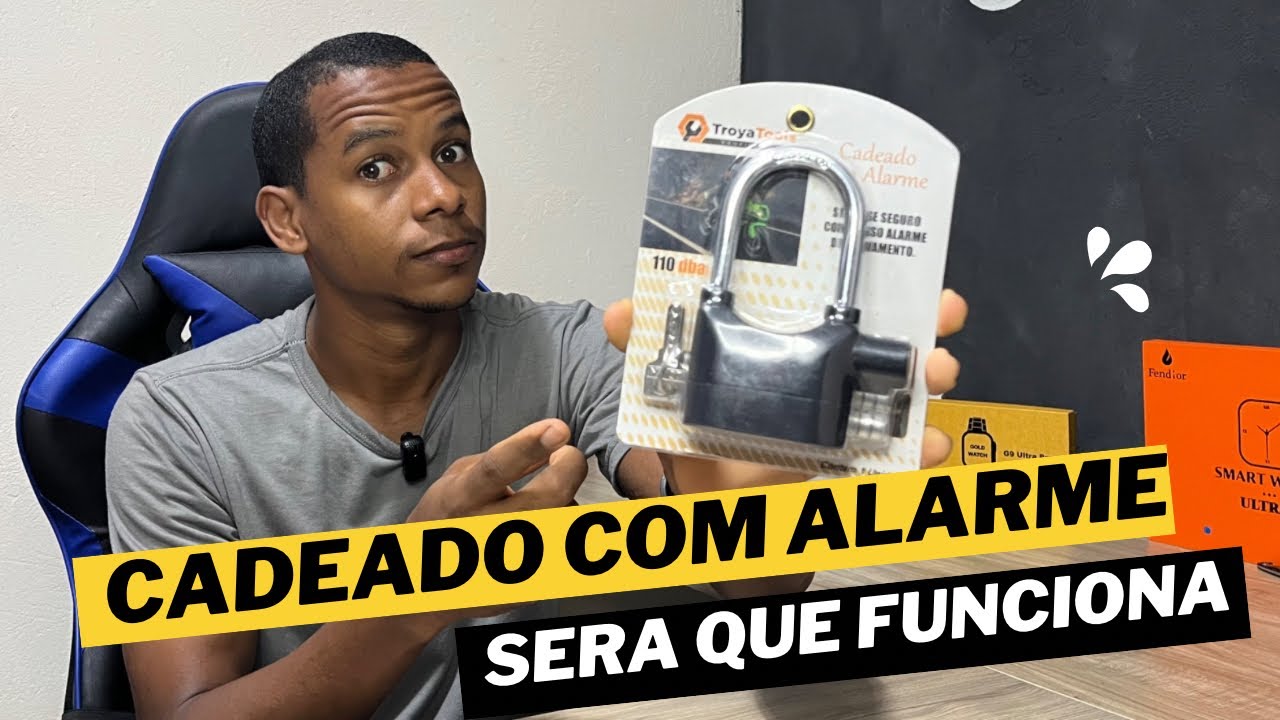 Cadeado com Alarme da shopee, será que funciona mesmo? - YouTube