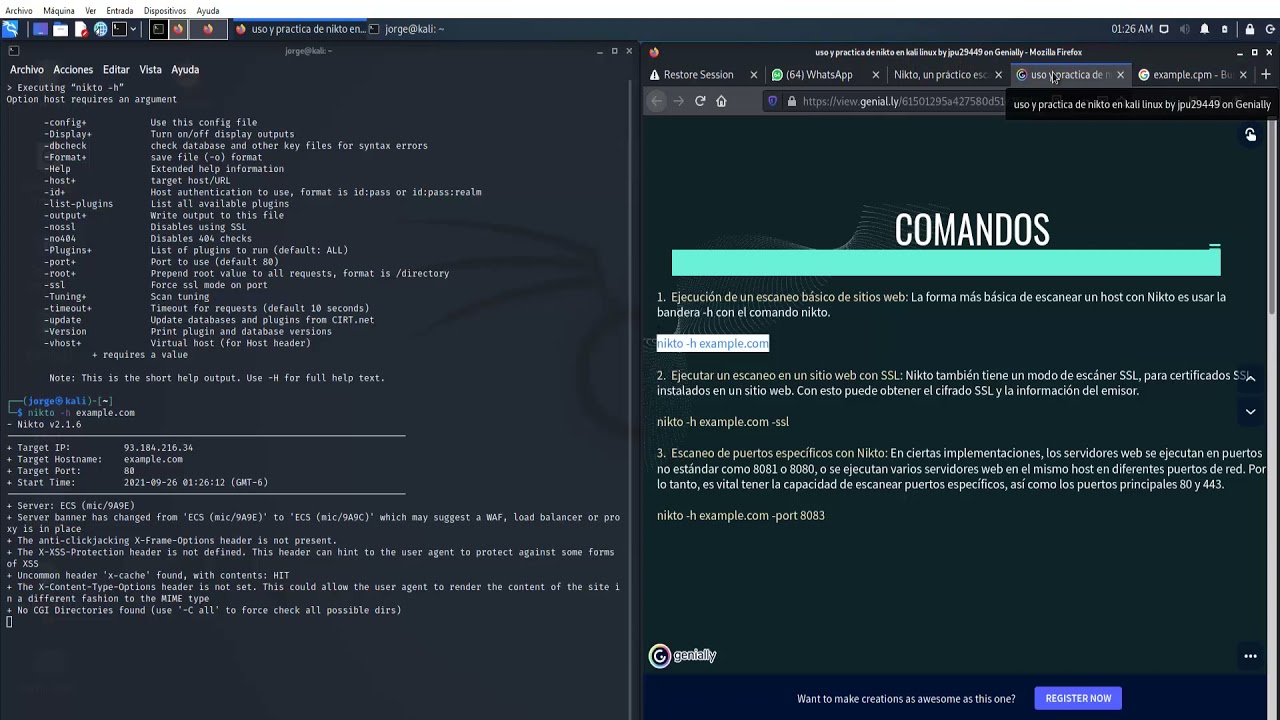PRÁCTICAS CON NIKTO EN KALI LINUX - YouTube