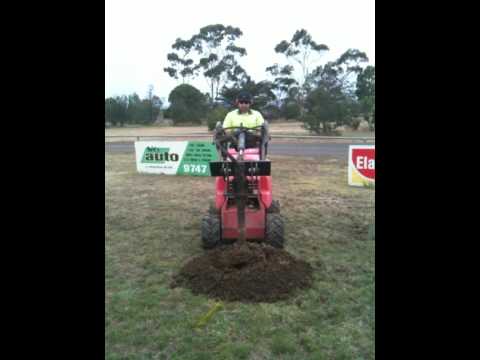 Absolute Mini Digger Services - Post Hole Digging Dingo K94.MOV - YouTube