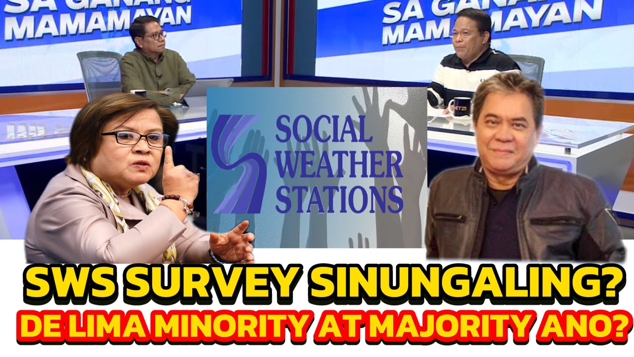 SWS SURVEY PINASINUNGALINGAN NI BOBBY TIGLAO/DE LIMA HINDI ALAM ANG ...