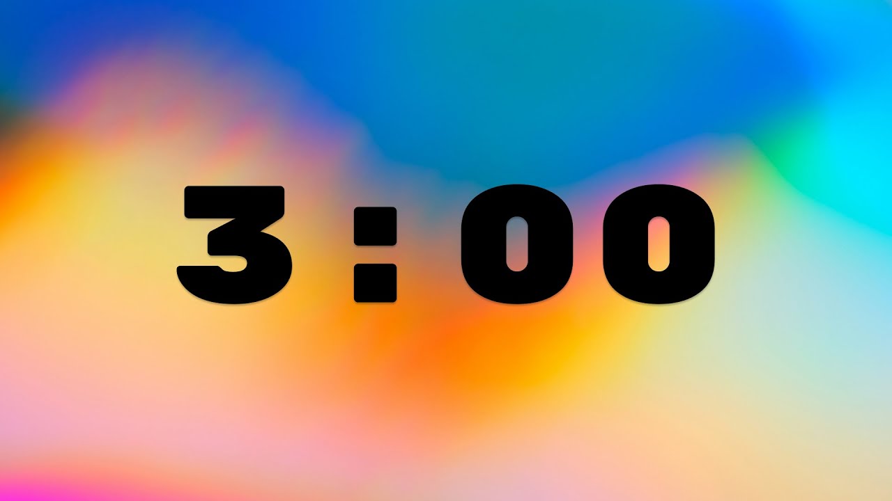 3 Minute Chill Timer for Teachers (with Ending Chime) | Good Time - YouTube