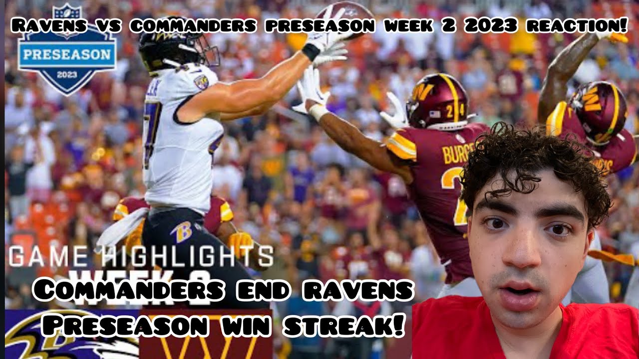 COMMANDERS END RAVENS STREAK! Baltimore Ravens vs Washington Commanders ...