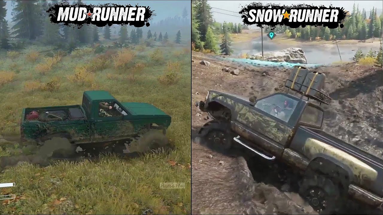 SnowRunner vs MudRunner Comparision | Gameplay Features - YouTube