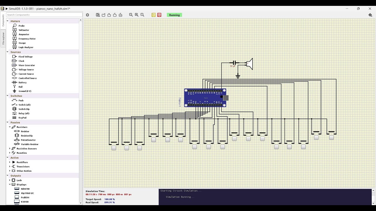 Simulasi Piano Menggunakan Simulide - YouTube