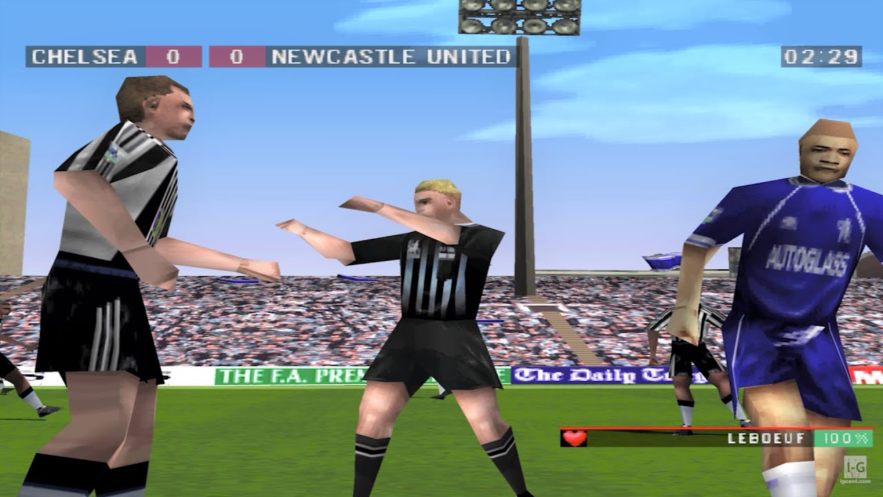 The F.A. Premier League Stars 2001 - PS1 Gameplay (4K60fps) - YouTube