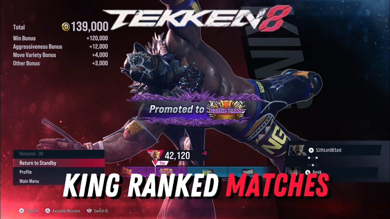 KING RANKS UP TO BATTLE RULER!!! (Tekken 8 King Ranked Matches) - YouTube