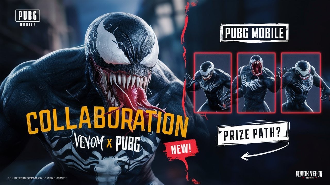 Venom x Pubg Collaboration | Venom Prize Path In Pubg | Venom Outfit ...