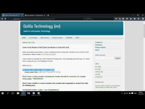 Qolila Tech#2 Convert Arabic To Hindi with Java
