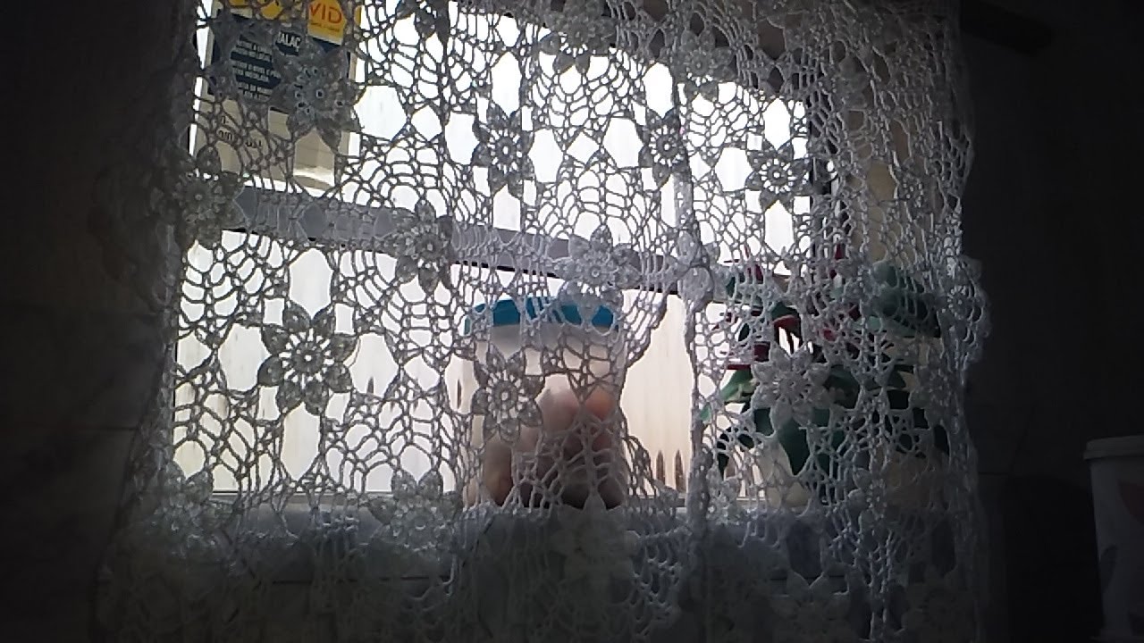 CORTINA DA TIA ~CORTINA SQUARE EM CROCHÊ~ PASSO COMPLETO - YouTube