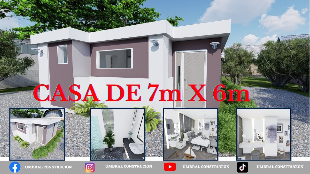Diseno de habitación de 7x6 metros - YouTube