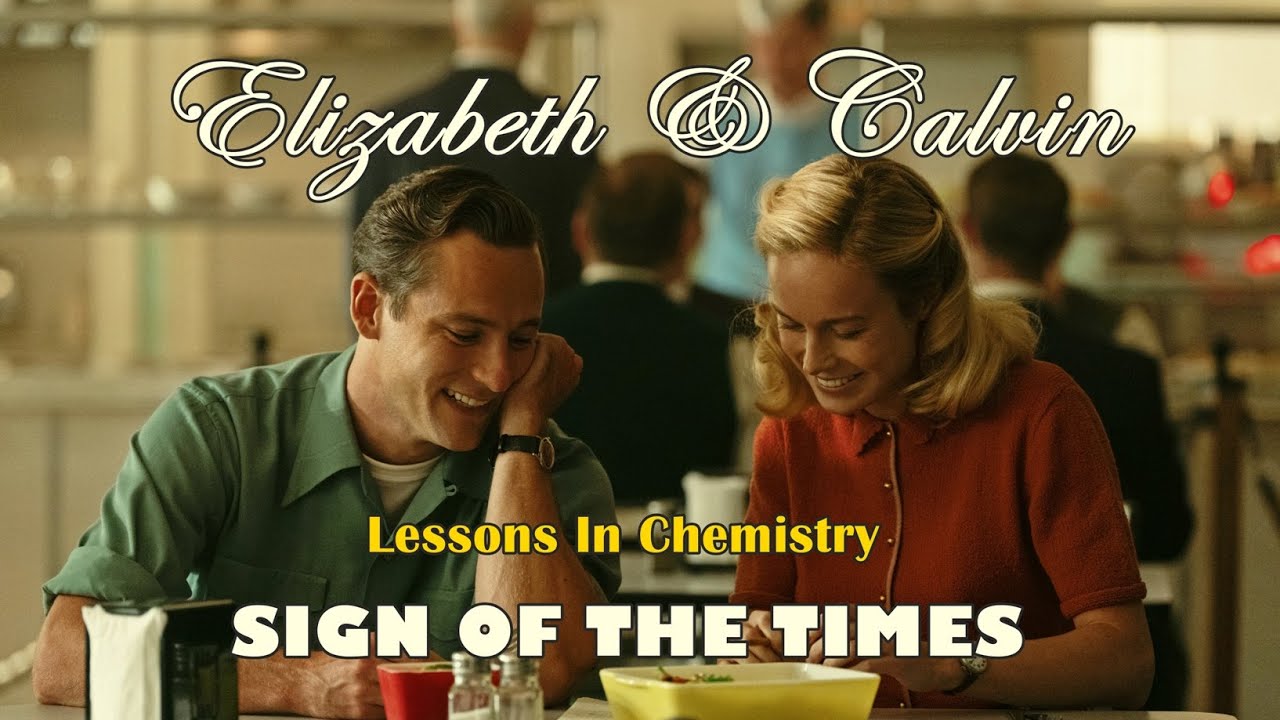 LESSONS IN CHEMISTRY Elizabeth (Brie Larson) & Calvin (Lewis Pullman ...