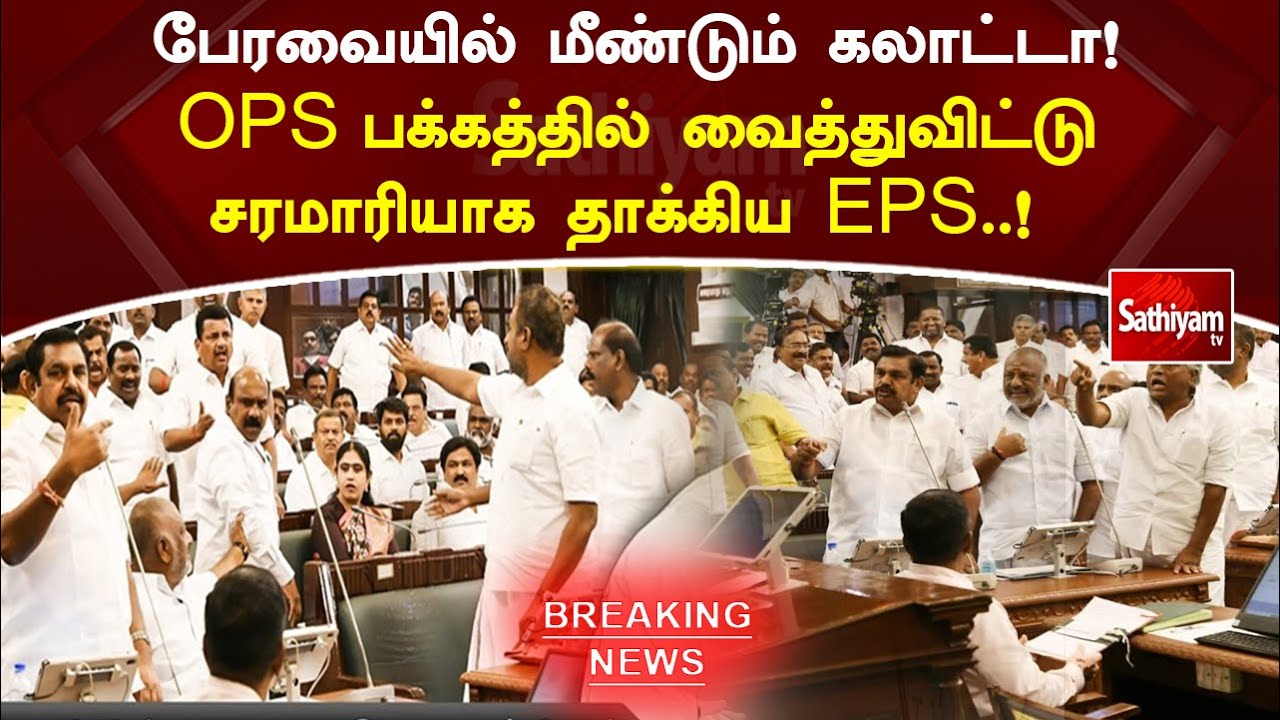பேரவையில் மீண்டும் கலாட்டா ! OPSஐ பக்கத்தில் வைத்துவிட்டு சரமாரியாக ...