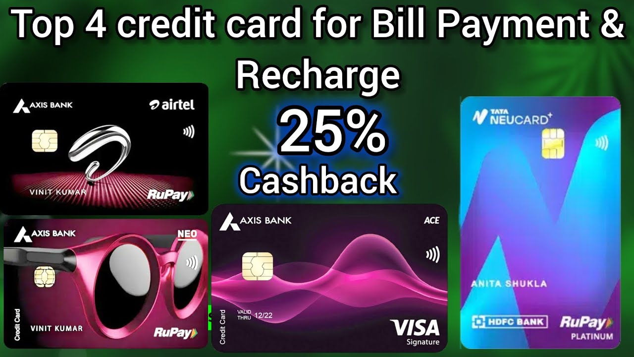 Best credit card for Recharge and bill payment | Top 4 Cashback Credit ...