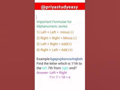 Alphanumeric Series Formulas!! #bank #reasoning #tricks #shorts - YouTube