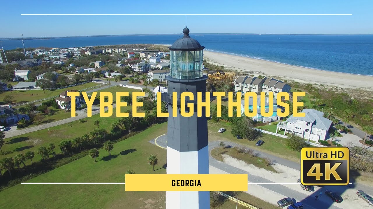 Tybee Island Lighthouse, Georgia - Aerial footage [4K] - YouTube