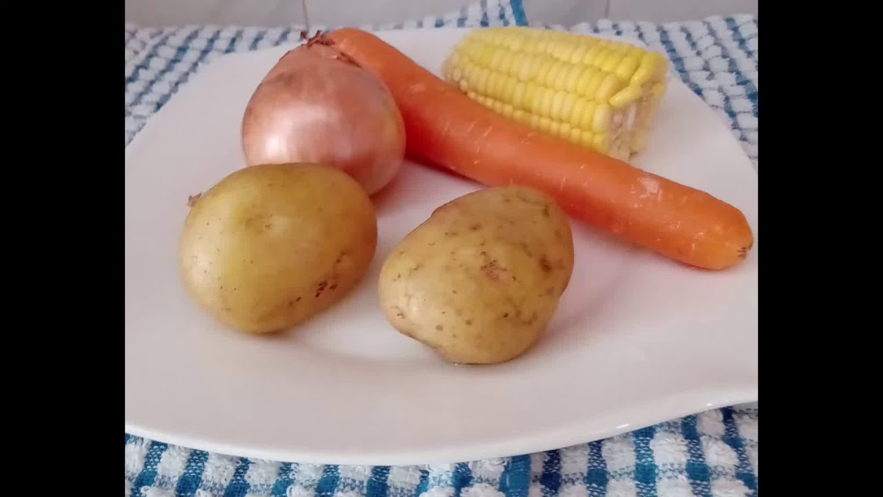 ABC Soup carrots, potato, corn soup with pork ribs cooked with thermal ...