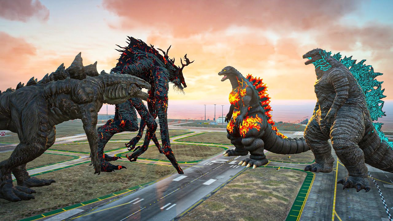 Legendary Godzilla, Burning Godzilla Vs Cleric Muto, Zilla - GTA 5 Mods ...