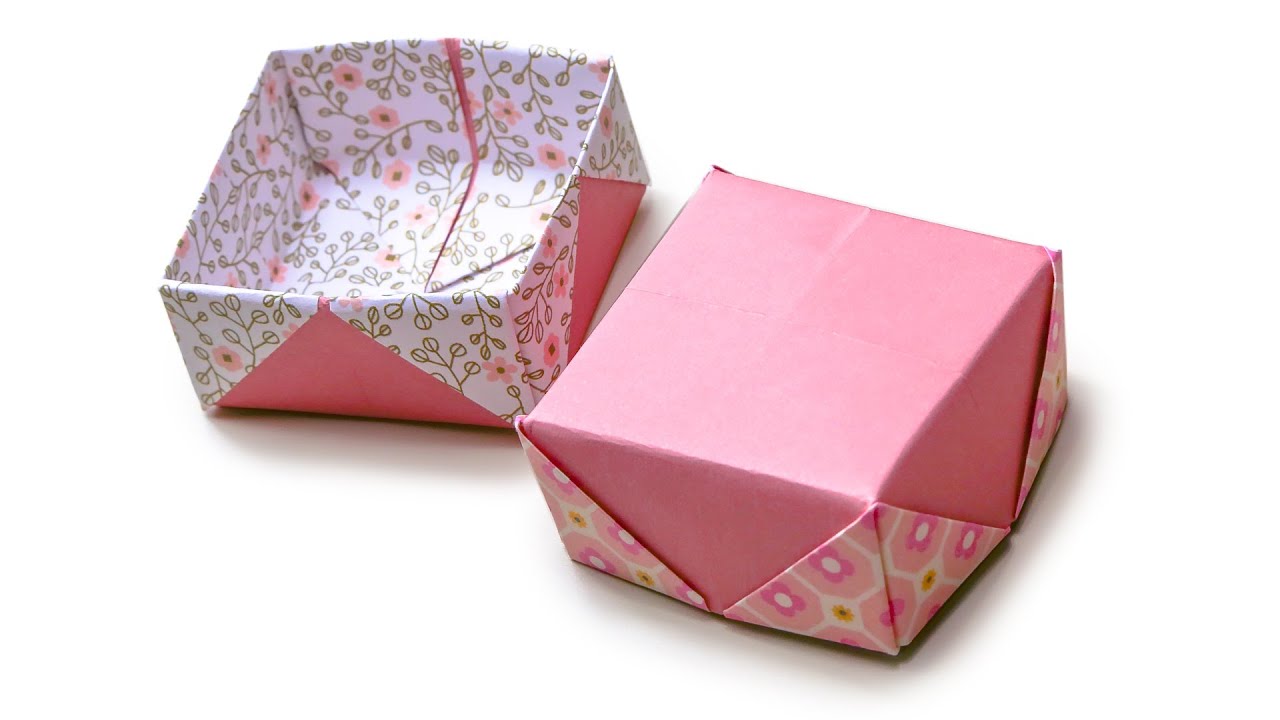 Origami Masu Box Lid Variation V2 - Paper Kawaii - YouTube