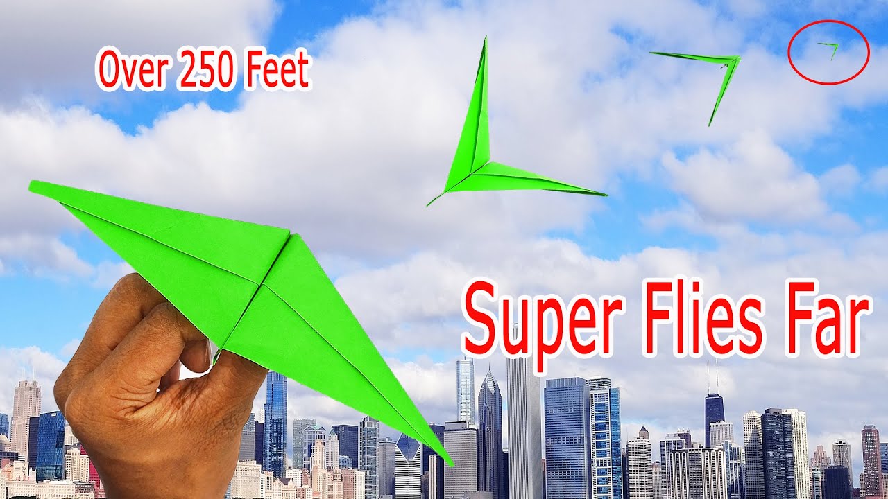 How To Make A Paper Airplane That Flies Far Flapping Bat | Paper ...