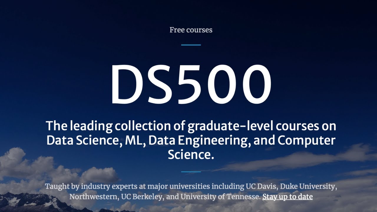 Launching DS500 - Challenges and Opportunities in Life Long Learning ...