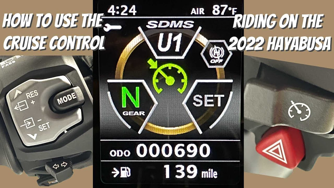 How to use the cruise control while riding on the 2022 Hayabusa - YouTube