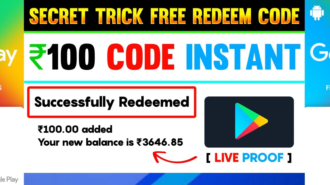 Free Redeem Code | Google Play Redeem Code Earning App | Free Redeem ...