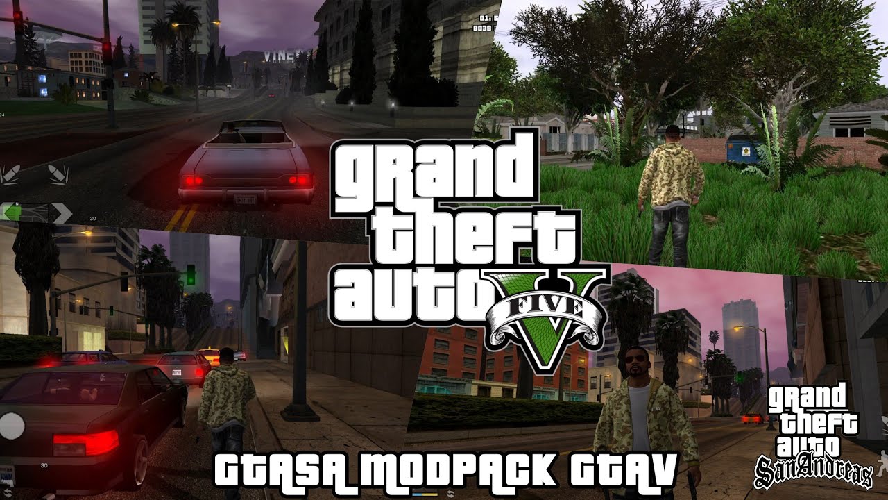 NEW UPDATE ! MOD PACK GTA V STYLE V1 FULL FITUR ? GTA SA ANDROID ...