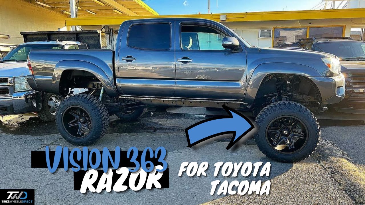 Toyota Tacoma - 20"x12" Vision 363 Razor Wheels Fitment - YouTube