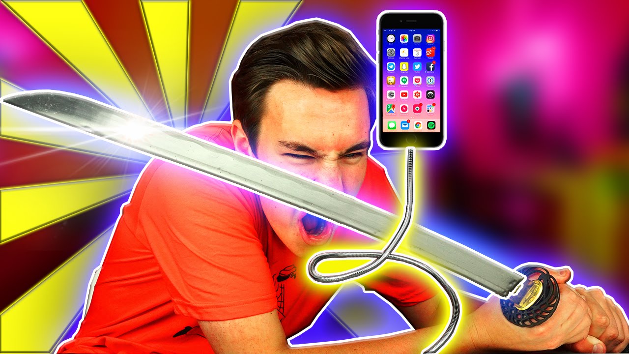 Ninja Sword vs iPhone cable - YouTube