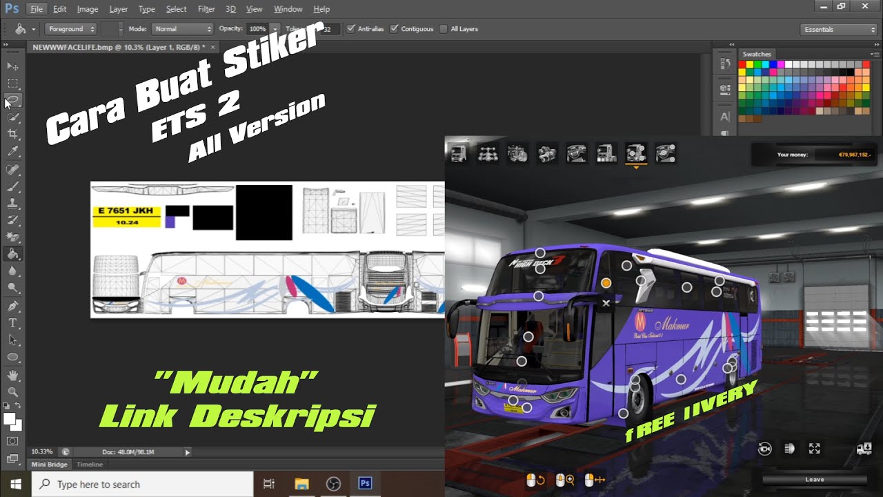 Cara Membuat Stiker ( Alpha ) Di Mod ETS 2 || Euro Truk Simulator 2 ...