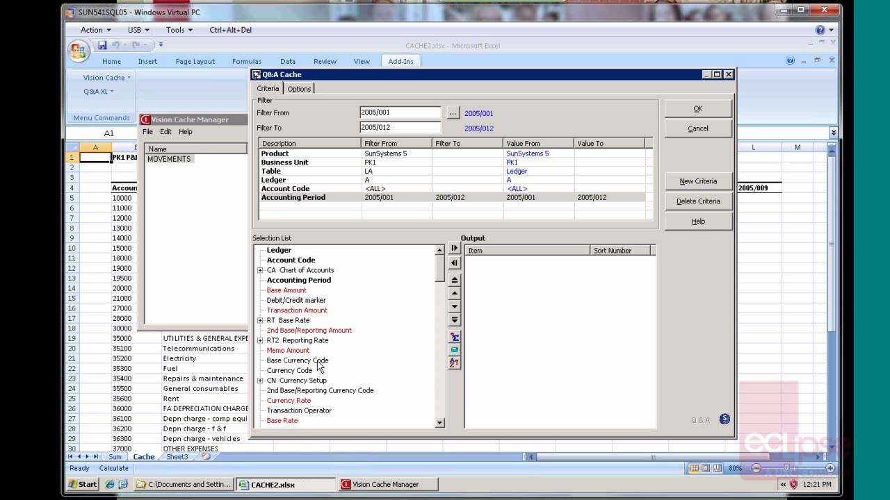 SunSystems - Speed Up Reporting with Cache Functionality - Eclipse ...