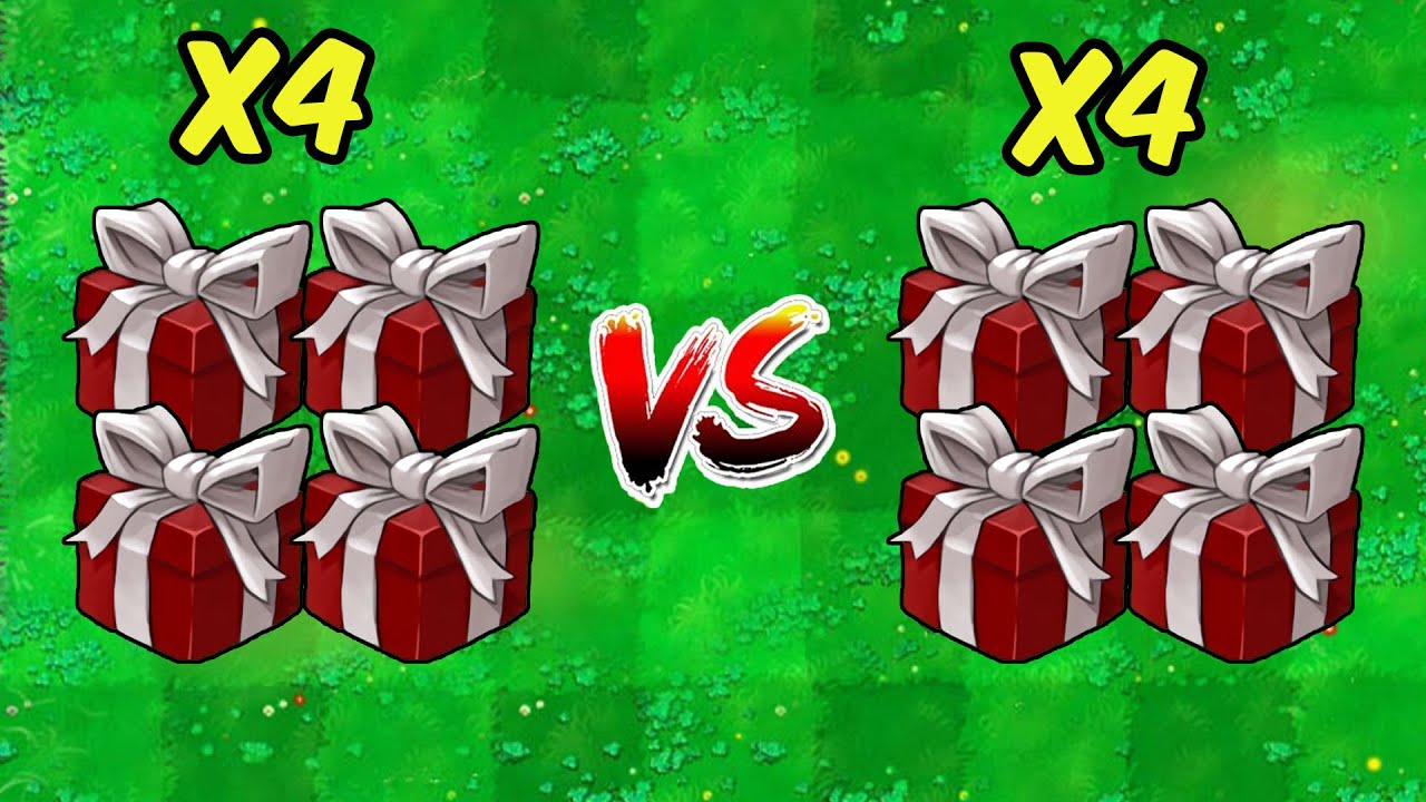 4 Red Plants Boxes Vs 4 Red Zombie Boxes - Who Will Win? PVZ Hybrid ...