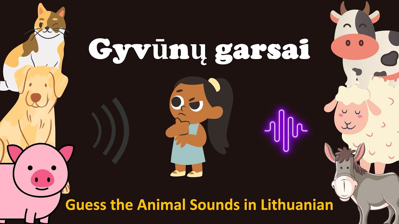Gyvūnų garsai - Guess the Animal Sounds in Lithuanian - YouTube