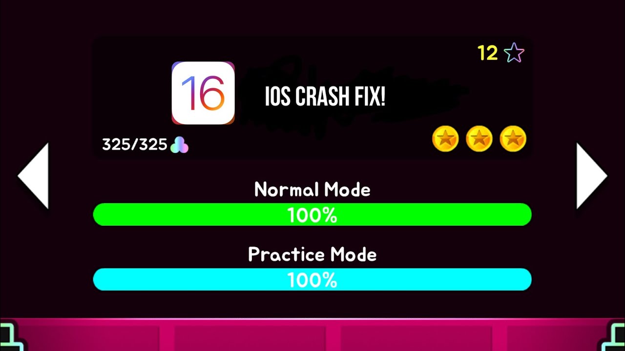 geometry dash iOS crash fix! [iOS 16 beta] finally can play gd on my ...