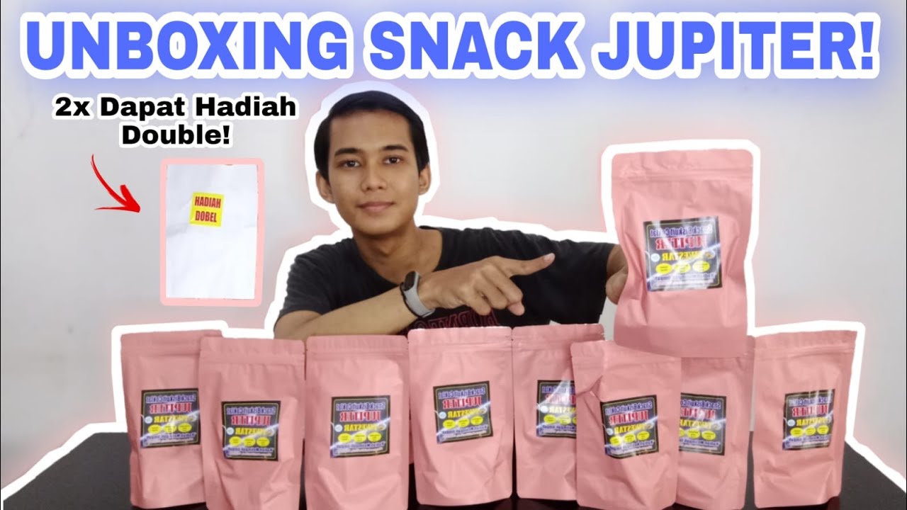 UNBOXING SNACK JUPITER!! | DAPAT VOUCHER PULSA DAN UANG TUNAI 😱 - YouTube