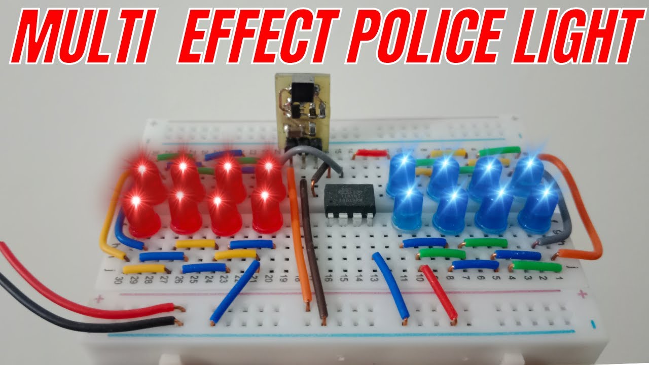 Amazing POLICE beacon 🚨 light circuit - YouTube