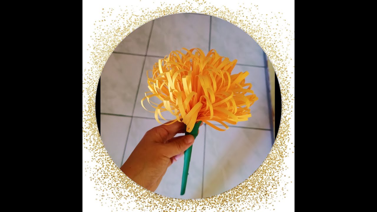 DIY | Yellow Paper Flower | Cute and Super easy🏵 - YouTube