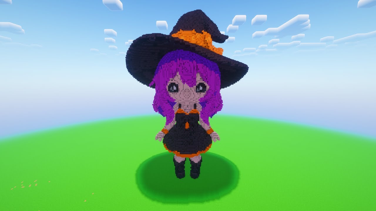 Minecraft Halloween Little Witch Statue ( Download ) - YouTube