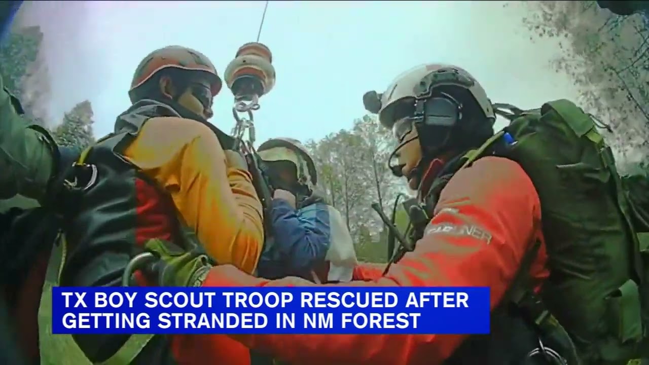 Stranded Boy Scouts troop rescued from New Mexico forest - YouTube