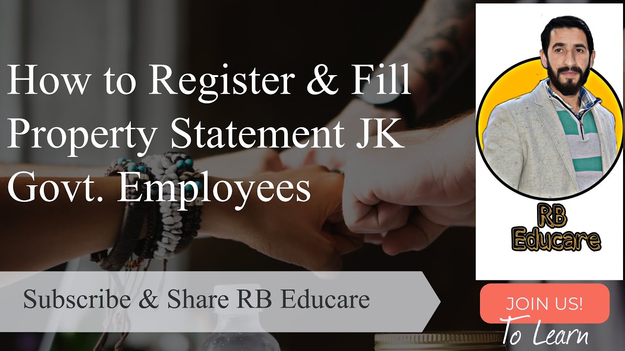 How to Register & Fill Property Statement JK Employees - YouTube